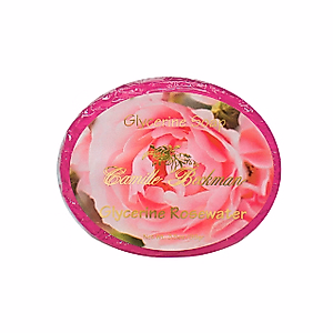 Glycerine Rosewater Scented Glycerine Bar Soap for Hands, Face and Body | Camille Beckman, 3.5 Ounce