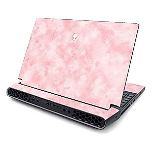 MightySkins Glossy Glitter Skin Compatible with Alienware Area-51M 17" (2019) - Cotton Cloud | Protective, Durable High-Gloss Glitter Finish | Easy to Apply and Change Style | Made in The USA