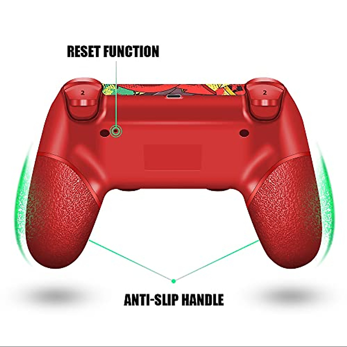 AceGamer Wireless Controller with USB Cable/Double Vibration/6-Axis Motion Control/3.5mm Audio Jack/Multi Touch Pad/Share Button, for PS4 Controller Compatible with PS4/Slim/Pro/PC