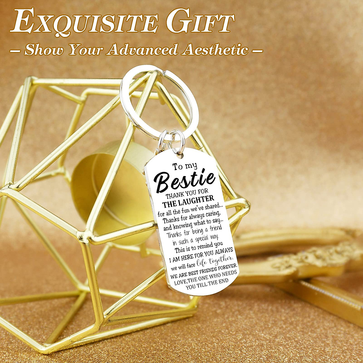 ibiwe Bestie Gifts for Women Friend Gifts for Women Unique Friendship Gifts for Women Friends Female Keychain Birthday Key Chain Good True Friend Bff Great Gifts Ideas Galentine's Day