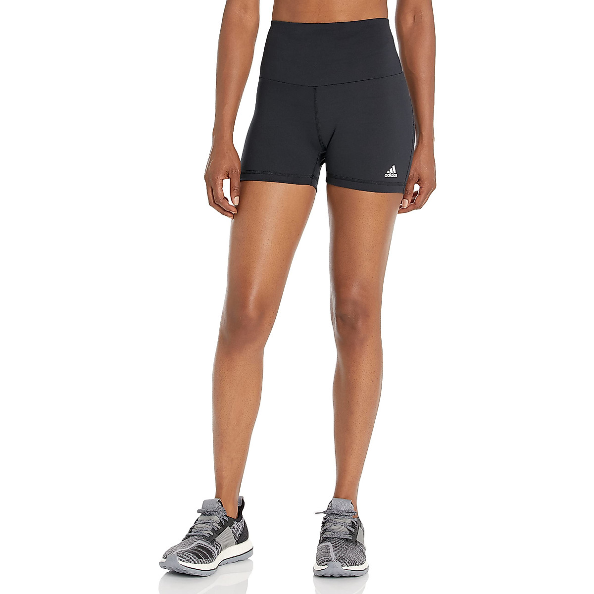 adidas womens Yoga High Waisted Short Tights Leggings, Black, X-Small US