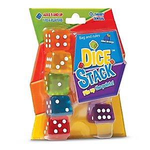blue orange Dice Stack Game