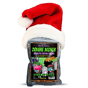 Zombie Munch Apocalypse Survival Trail Mix - Healthy Survivalist Gift Funny Trail Mix Gift Bag Resealable Funny Healthy Gifts Zombie Gifts Gag Gifts for Men Zombie Munch Trail Mix