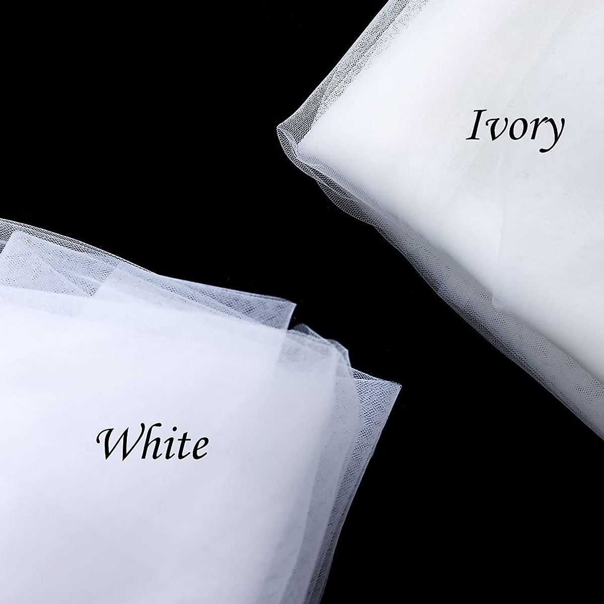 Bmirth 1 Layer Bridal Wedding Veil Cathedral Long Length Lace Bride Tulle Hair Accessories With Comb for women Floral 118" Veil Headpeice (White)