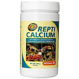 Zoo Med Repti Calcium Ultra Fine Precipitated Calcium Carbonate Reptile Supplement without Vitamin D3, 12-Ounce