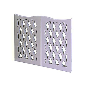 Indoor/Outdoor Solid Wood Diamond Freestanding Foldable Adjustable 3-Section Pet Gate