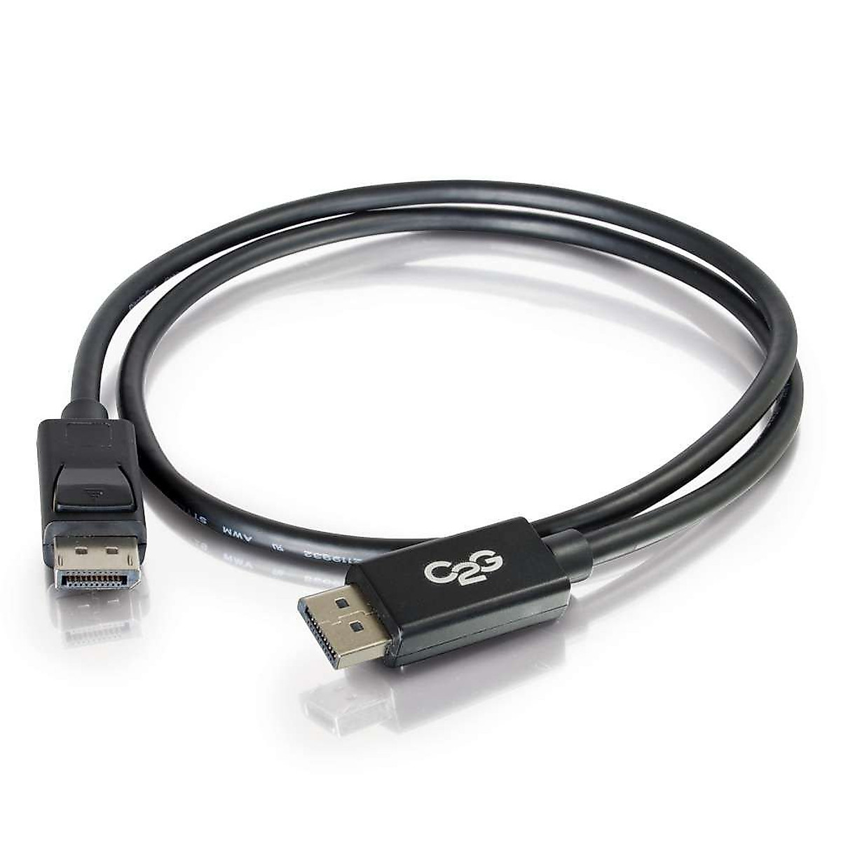 C2G Legrand DisplayPort 1.2, Male to Male Displayport Cable, Black Display Port Cable, 6 Foot Digital Display Cable, Displayport 8k UHD, 1 Count, C2G 54401