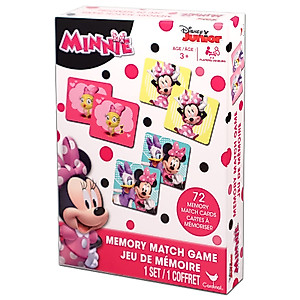Classic Disney Minnie Mouse Memory Match Game for Toddlers, Kids 3 Pc Preschool Bundle with Game, 100+ Stickers and Door Hanger (Minnie Learning Toys), my first puzzle