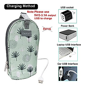 CitisKins Bottle Warmer For Baby Milk USB Portable Bottle Heating Bag Car Bottle Warmer Water Warming Bag On The Go Bottle Warmer At Home Or Travel (green)
