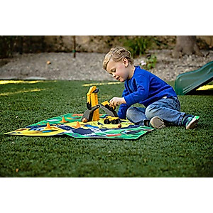 CAT Construction Toys, CAT Little Machines Vehicles Play Mat with Collectible Construction Vehicles, Sensory Toys for Kids Ages 3 and up