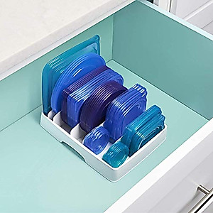 YouCopia StoraLid Food Container Lid Organizer, Large, Granite