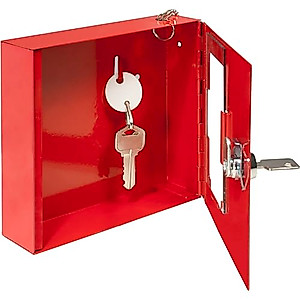 BARSKA Breakable Emergency Key Box, Red, Small