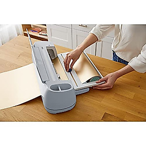 Cricut Roll Holder -With Built in Trimmer – Perfect for Clean Precise Cuts of Cricut Smart Vinyl and Heat Transfer Vinyl Iron On – Compatible with Cricut Maker 3 and Cricut Explore 3,White