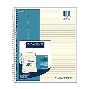 Cambridge Ivory Wirebound Notebook, 70 sheets (06196) Pack Of 2