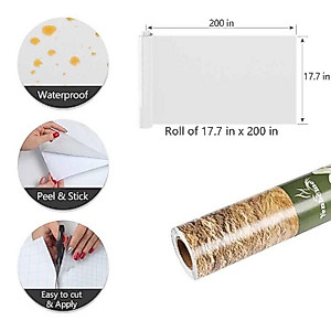 YENHOME Removable Brown Marble Contact Paper for Countertops Wall Covering 17.7"X200" Self Adhesive Marble Wallpaper Peel and Stick Decoration Contact Paper for Desk Cabinets Furniture Vinyl Wrap