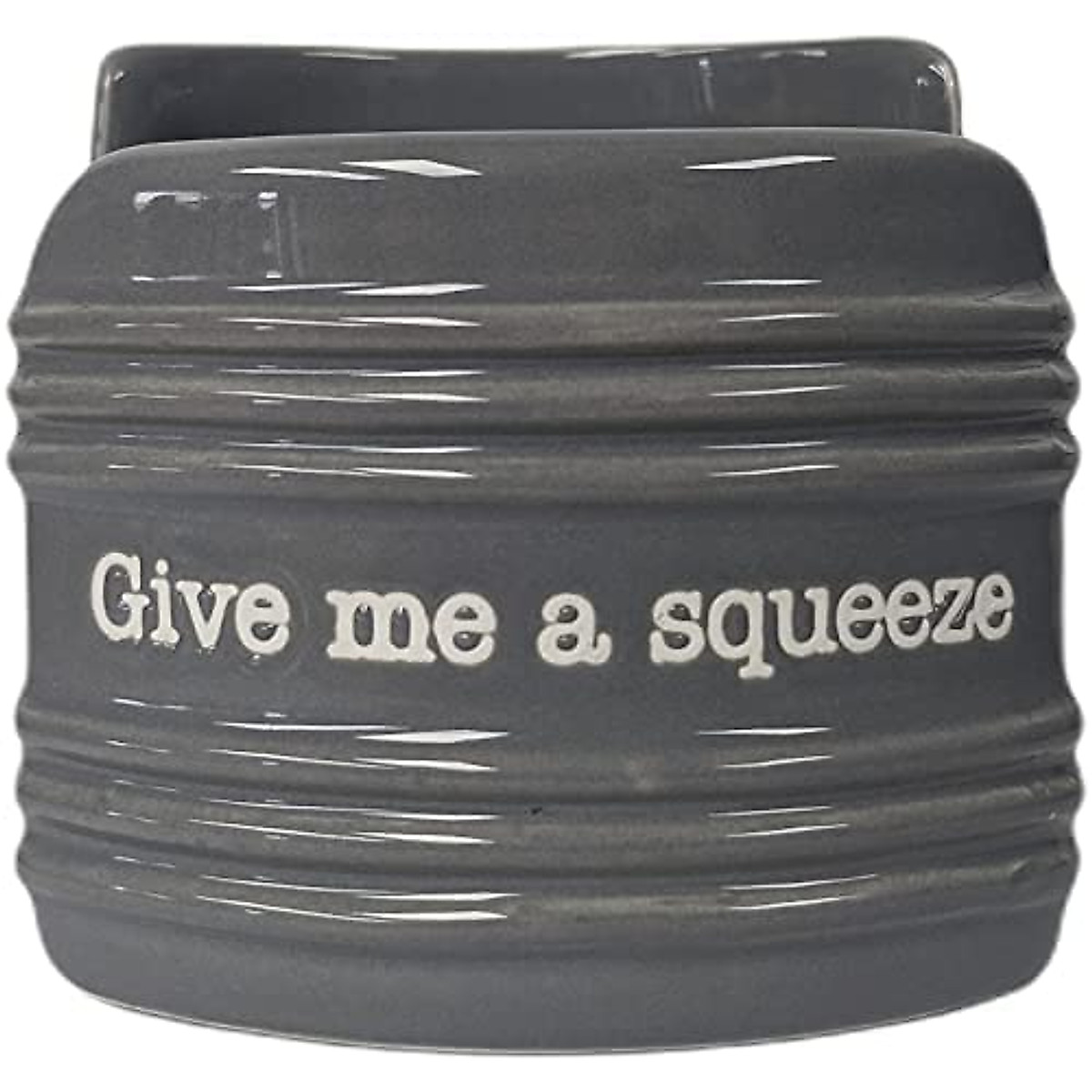 Mud Pie Circa Gray Squeeze Sponge Holder, 3" x 3"