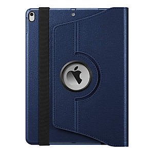 Fintie Rotating Case for iPad Air (3rd Gen) 10.5" 2019 / iPad Pro 10.5" 2017 with Built-in Pencil Holder - 360 Degree Rotating Stand Protective Cover, Auto Sleep/Wake (Navy)