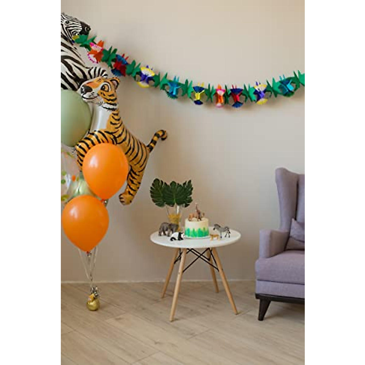 KESOTE 3 Pack Tropical Paper Flower Garland Decorations, Tissue Flower Banner for Hawaiian Luau Summer Tiki Bar Tropical Party Decor