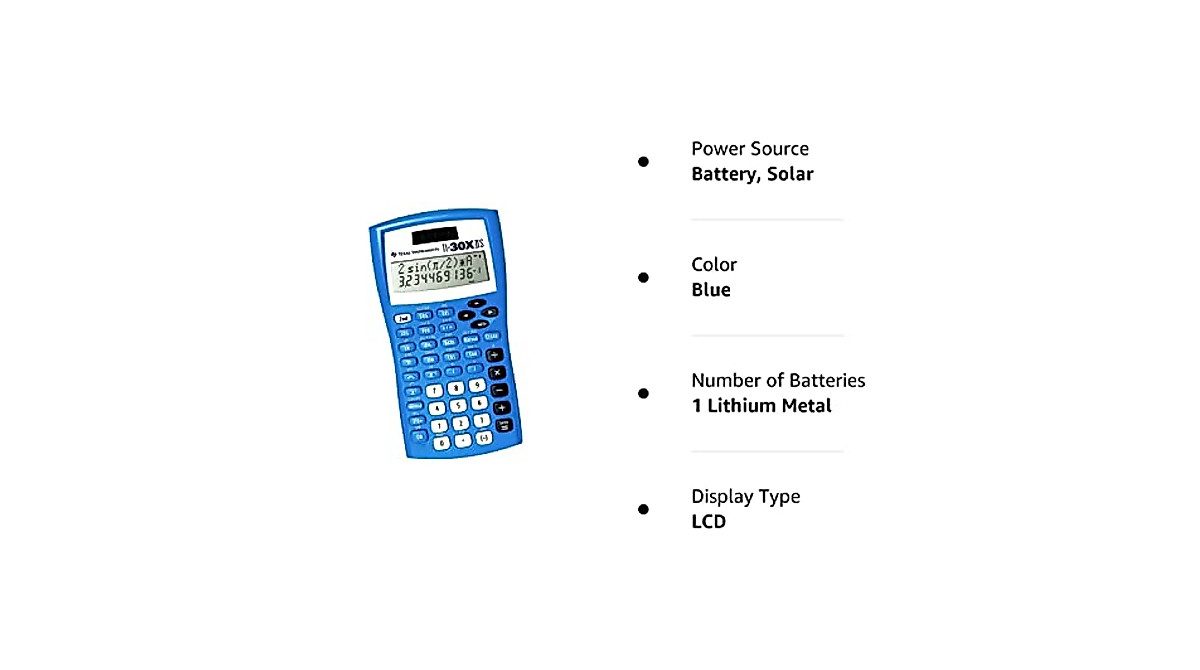 Texas Instruments TI-30X IIS Scientific Calculator | Shop Blue