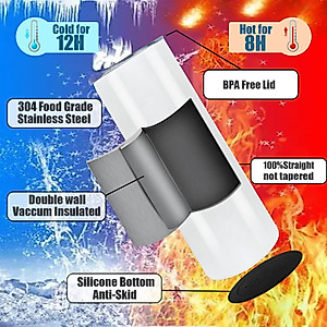 SAPVRIT 4 Pack Flat Edge Sublimation Tumblers 20 Oz Skinny Straight, Stainless Steel Sublimation Tumblers Blank, Insulated Tumbler Sublimation (4 PACK 20OZ FLAT EDGE)