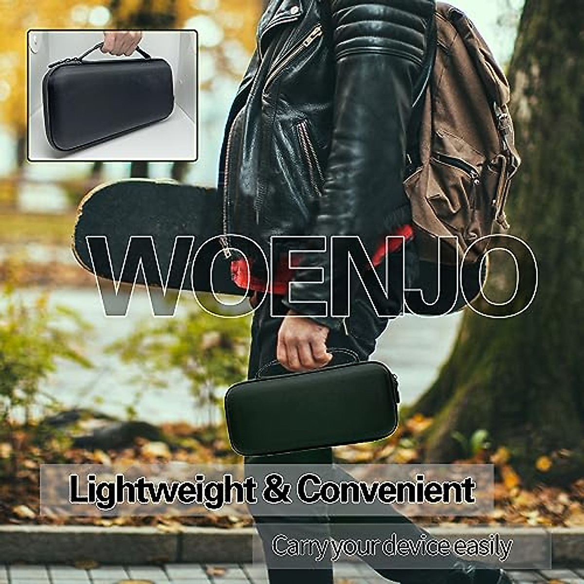 WOENJO ASUS Rog Ally Carry Case Hard Carrying Case for ASUS Rog Ally 2023 Handheld Rog Ally Travel Bag with Large Space for Charger Storage, Cable, SD Card, and Accessories ( Black )