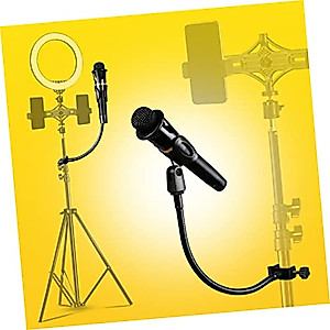 Mikinona 6 Pcs microphone stand Heavy Duty Mic Stand Mic Holder Microphone Cradle Mount studio microphone tabletop mic stand gooseneck microphone Universal Microphone Holders flat stand up