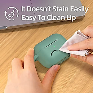 Joosko for Airpods Pro 2nd Generation Case Cover 2022, Soft Silicone Shock Absorbing Case with Keychain for Apple AirPods Pro 2 for Women Men. [Front LED Visible]