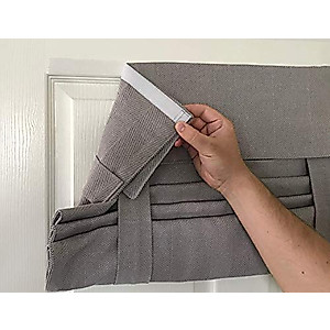 Small Front Door Curtain Washable (25"w x 20"L Bright White)