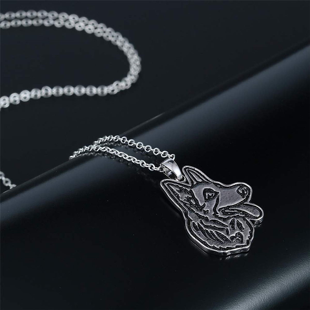 JczR.Y German Shepherd Necklace Vintage Animal Dog Head Necklace Pendant for Women Cute Jewelry Gift(German Shepherd)