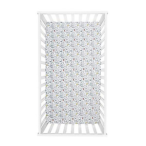 Sammy & Lou 2 Pack Microfiber Fitted Crib Sheets, Transportation pups