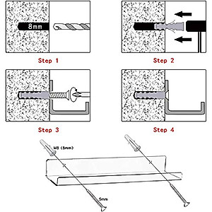 Cerpourt Acrylic Floating Wall Ledge Shelf, Wall Mounted Nursery Kids Bookshelf, Invisible Spice Rack, Clear Bathroom Storage Shelves Display,Acrylic 15" Invisible Bookshelf, Set of 4