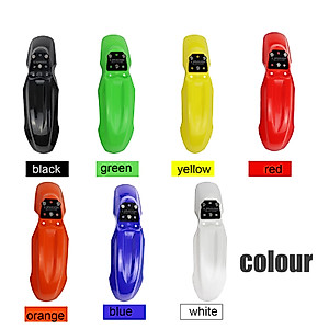 LINGQI RACING Modified Upgrade Front Fender for SURRON Light Bee With Strong Iron Bracket, Front Mudguard Fit to SUR RON E-bike (YELLOW)