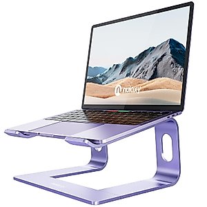 Nulaxy Ergonomic Aluminum Laptop Stand - Detachable Riser for 10-15.6' Laptops (Purple)