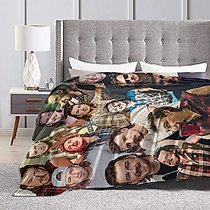 Throw Blankets Soft Flannel Blanket Warm Anti-Pilling Bedding Travel Blankets Sofa Bed Air Conditioning Blanket Gifts 50"x40"