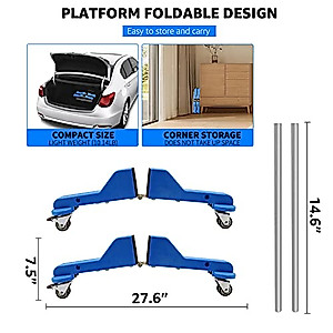 BESTOOL Panel Dolly, Door Dolly with Wheels, Adjustable Clamp Panel Cart Variable Transport and Stand Support 230 lb Capacity