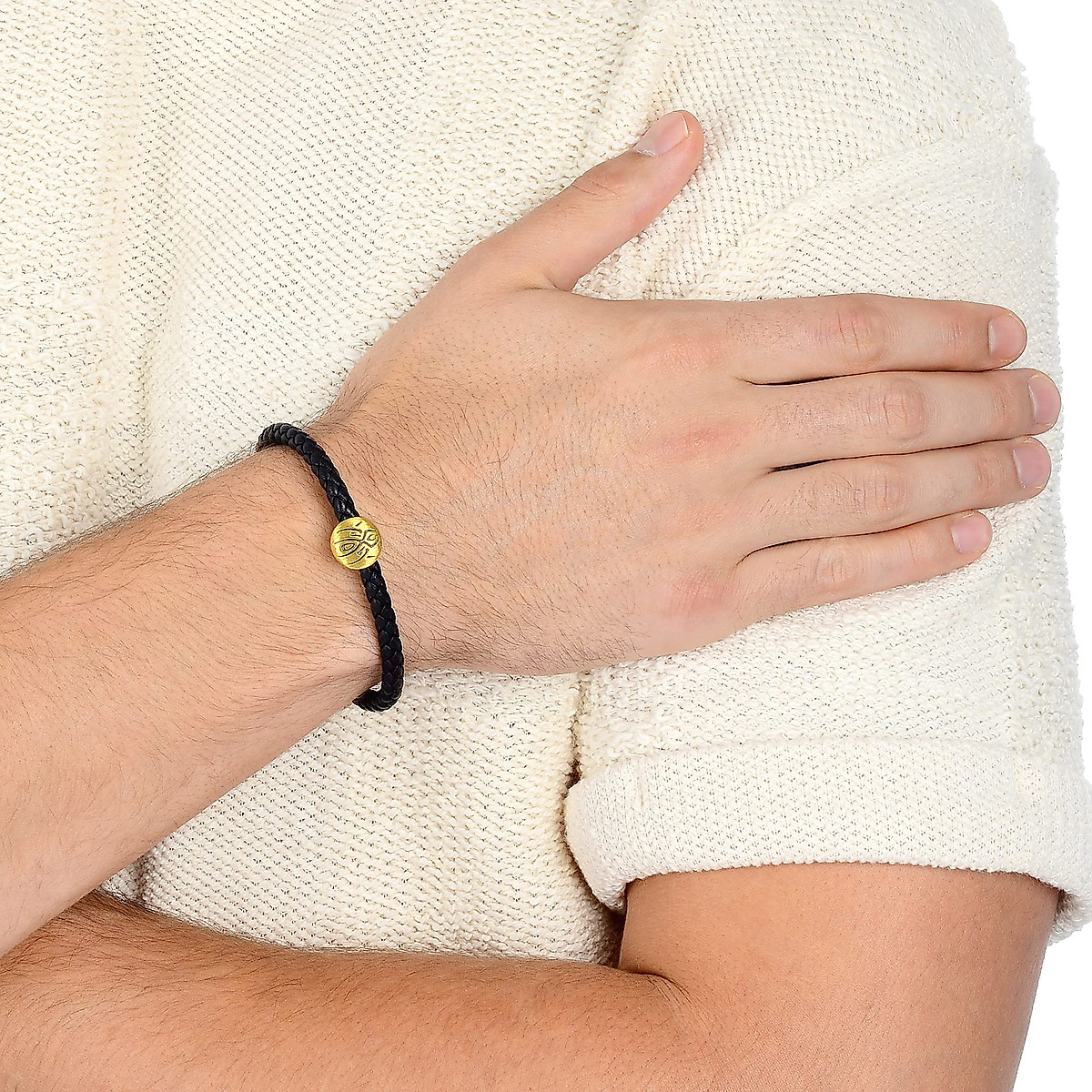 CHOW SANG SANG 999 24K Solid Gold Celtic Knots Noir Luck Charm Bracelet for Men & Women 87090C