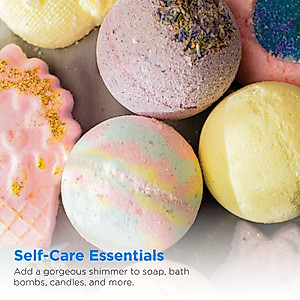 Rolio Mica Powder Epoxy Resin Pigment - Art Set for Resin Epoxy - for Soap Making, Nail Polish Set, Lip Gloss Set, Eye Shadow, Bath Bomb, Slime & Candle Jars - 10g, 24 Jars