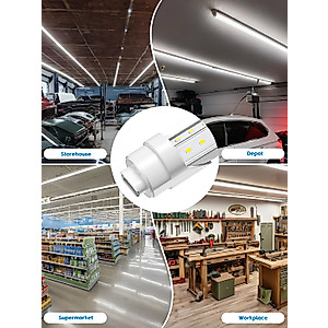 ELEKICO 8FT LED Bulb, 8FT Led Shop Light R17D V Shaped, 8 Foot LED Bulbs 6000K 75W 9500LM, 8 Foot Shop Light, T8/T10/T12 Led Tube Light Replacement, Dual-End Powered Ballast Bypass, Pack of 12
