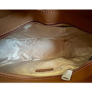 Michael Kors Jet Set Travel Large Chain Shoulder Tote Vanilla MK Signature Logo