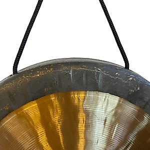 The Gong Shop 10” Chau Gong - Includes Gong Mallet & Hanging String/Authentic Chinese Chau Gong/Shimmering Wash/Focused Tone/Hand Selected For Quality/Great for Sound Healing, Home, or Office