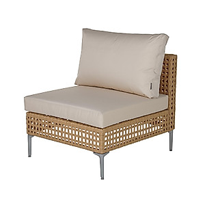 Grand patio Only 1 Single Armless Sofa Chair, Boho Outdoor Conversation Set Sectional Sofa