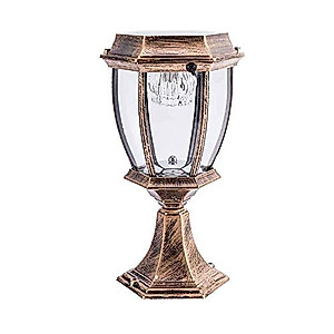 DIAOD Outdoor Solar Pillar Lamp Villa Wall Light Waterproof Home Garden Courtyard Light