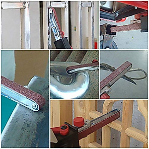 VISLONE Belt Sander Sanding Belt Adapter Multifunction Mini DIY Electric Angle Grinder Bandfile Belt Sander for 115mm 4.5" and 125mm 5" Spindle Sander with M14 Thread Spindle