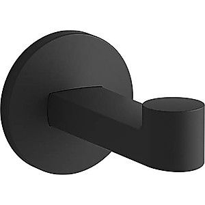 KOHLER 78378-BL Components Robe Hook, Matte Black