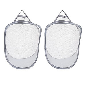 2pcs Folding Storage Hanging Basket Laundry Hamper Storage Basket Container Laundry Bins Blanket Basket Wall Mounted Basket Folding Clothing Baskets Clothes Blanket