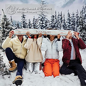 FUNBOY Plastic Inflatable Shot Board Ski, 4 Shot Capacity 6-feet Long, 4 Shot Cups Included, Apres Design, 2 Piece Set