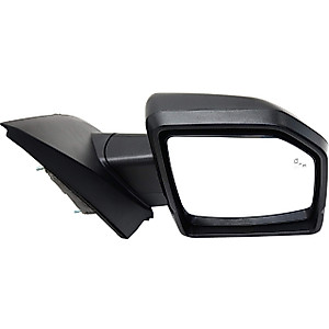Kool Vue Right Power Heated Mirror for Ford F-150 2015-2017 Manual Fold With Signal Light, Blind Spot Monitor & Puddle Lamp; Without Memory & Auto-Dimming Textured