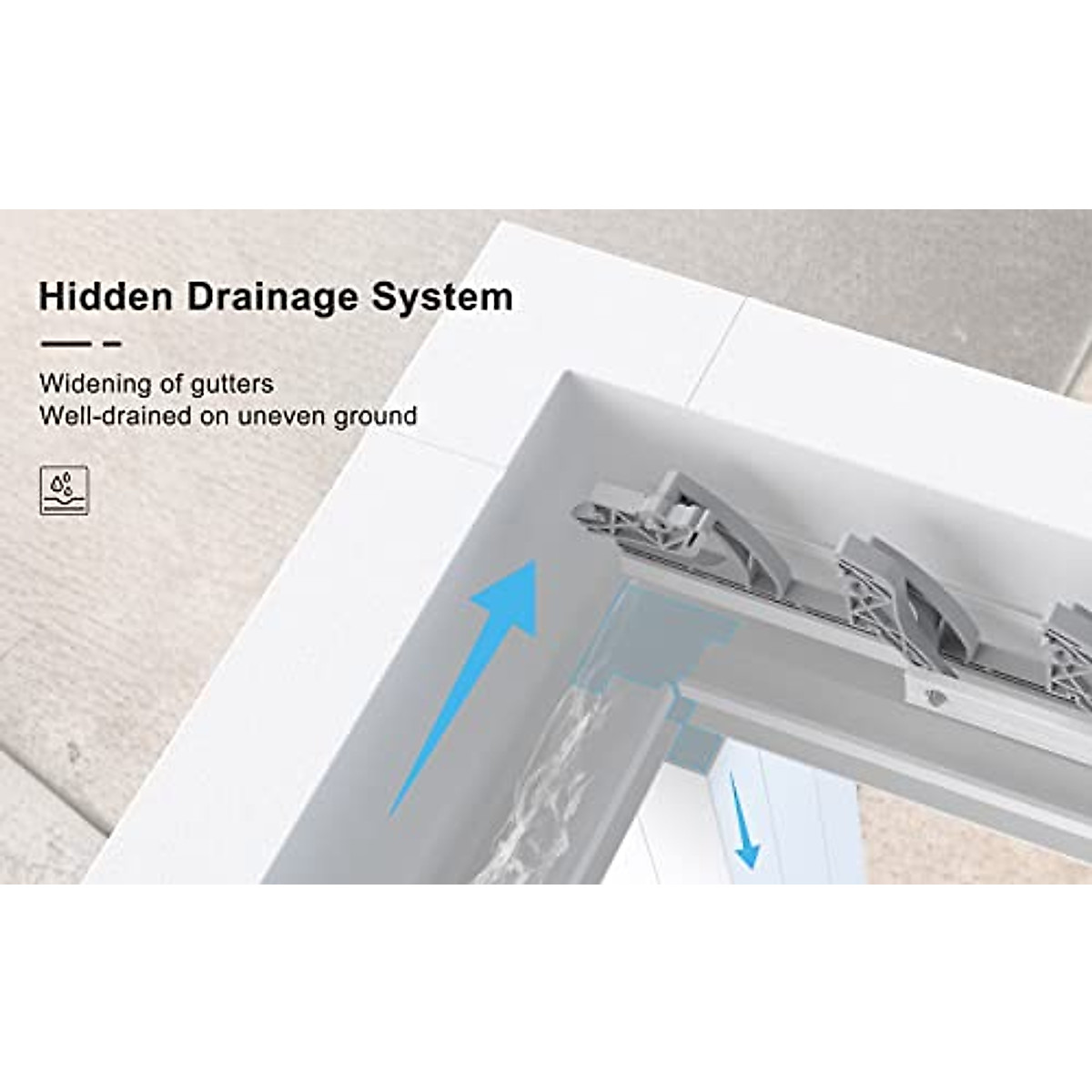 PURPLE LEAF Outdoor Louvered Pergola 12'x16' Aluminum Gazebo Modern White Pergola Shade with Adjustable Rainproof Hardtop for Patio Garden Lawns