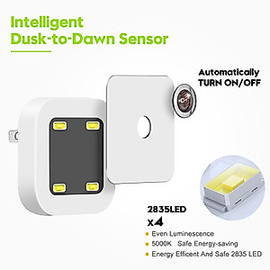 Sujeet Night Light, Night Lights Plug into Wall [4 Pack], Nightlight Led Night Light for Adults, Plug in Night Light for Adults Bedroom Cool White