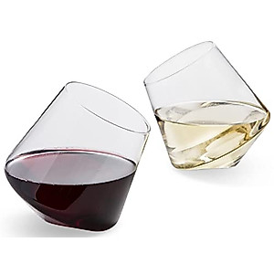 Stemless Wine Glasses Set of 2 Aerating wine glasses Elegant Wine Glasses Stemless large wine glass CulinexCo.com Red Wine Glass Tumbler stemless wine glass set cup wine cups non drip no spill glass